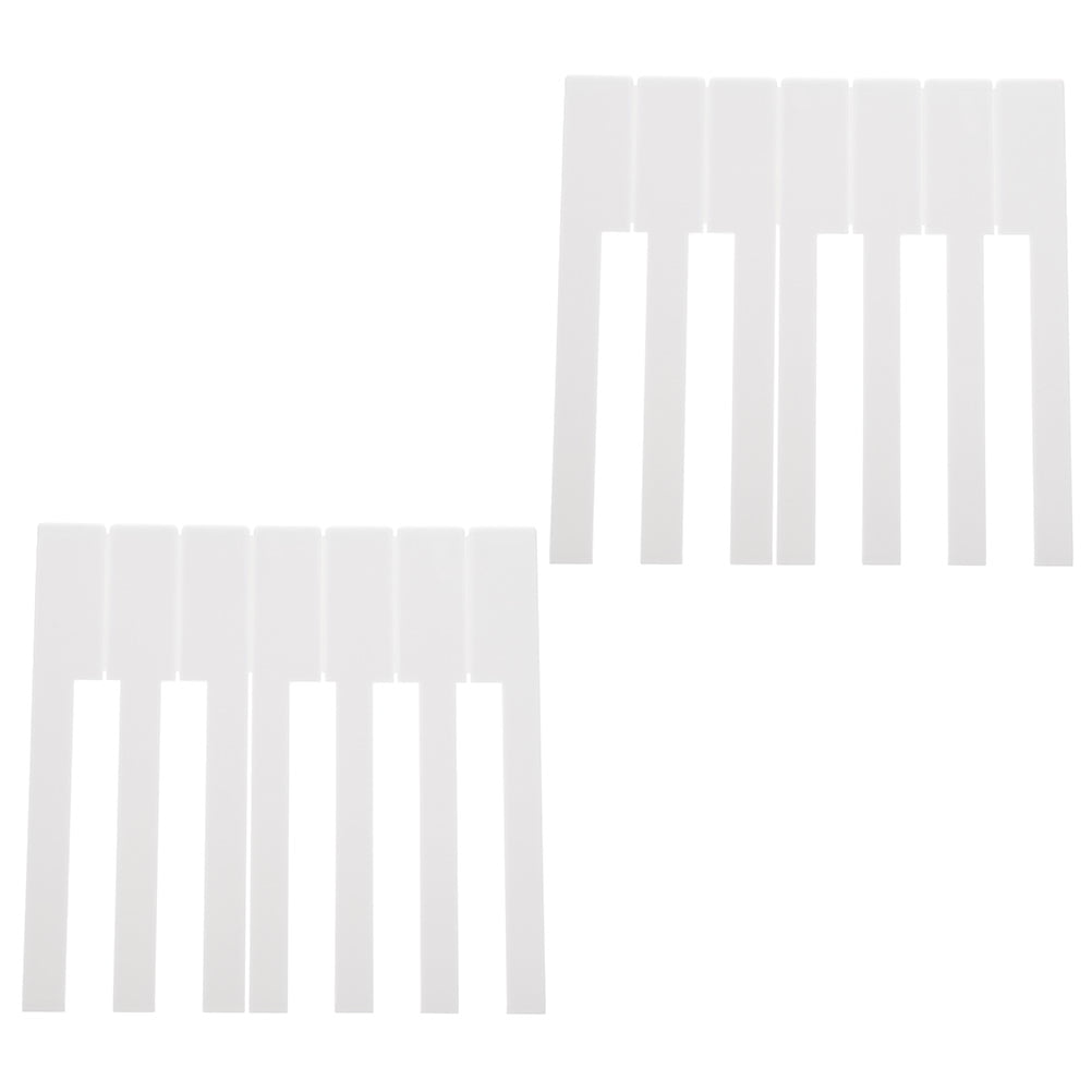 HEATSHAKING Piano Keys 52Pcs White Acrylic Rectangular for Piano Key ...