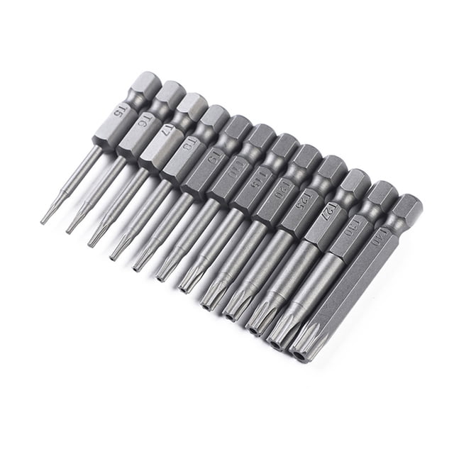 HEATSHAKING Screwdriver Bits 12 Pcs Bit Set Chrome Vanadium Alloy Steel ...