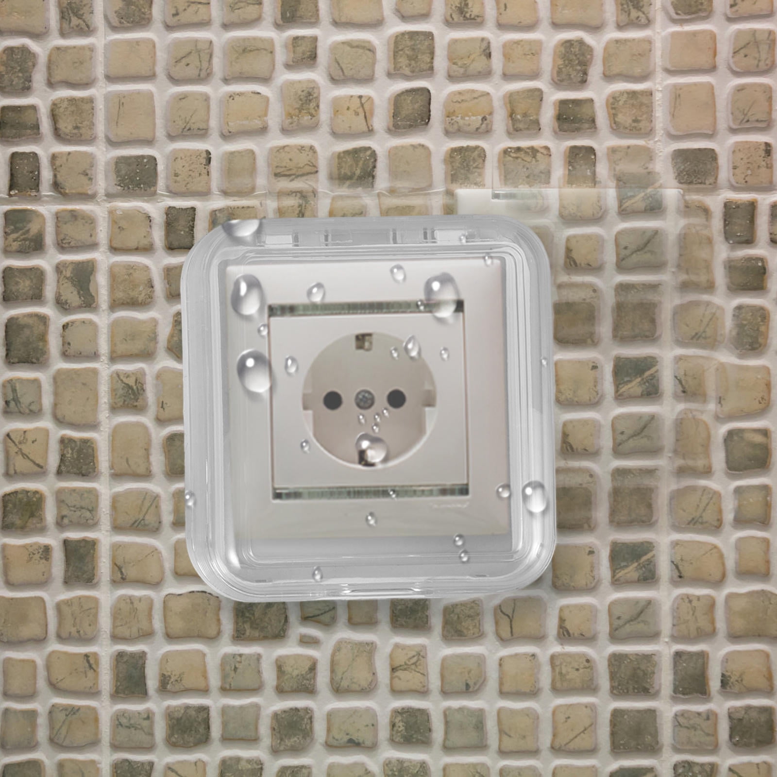 HEATSHAKING Switch Cover 2Pack Wall Outlet Covers Transparent PP Square ...
