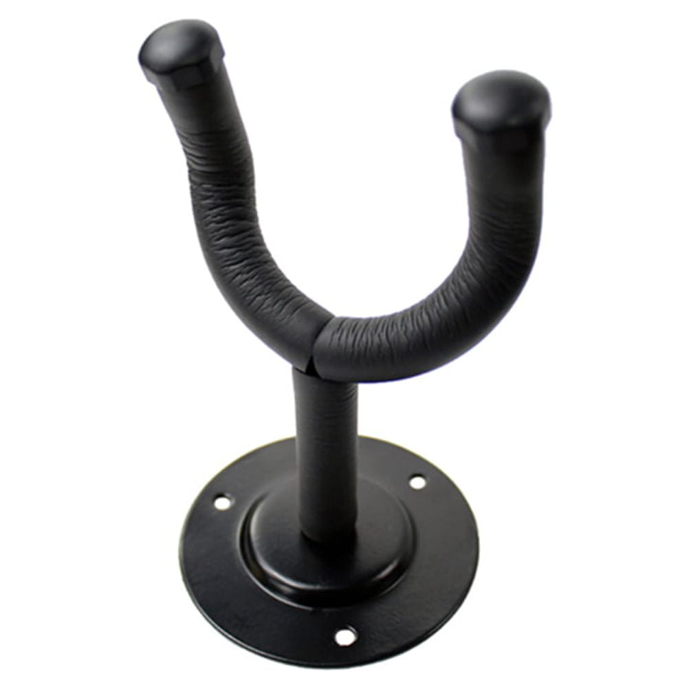 HEATSHAKING Wall Hanging Guitar Stand 1Pcs Black Metal for Bass Guitars ...