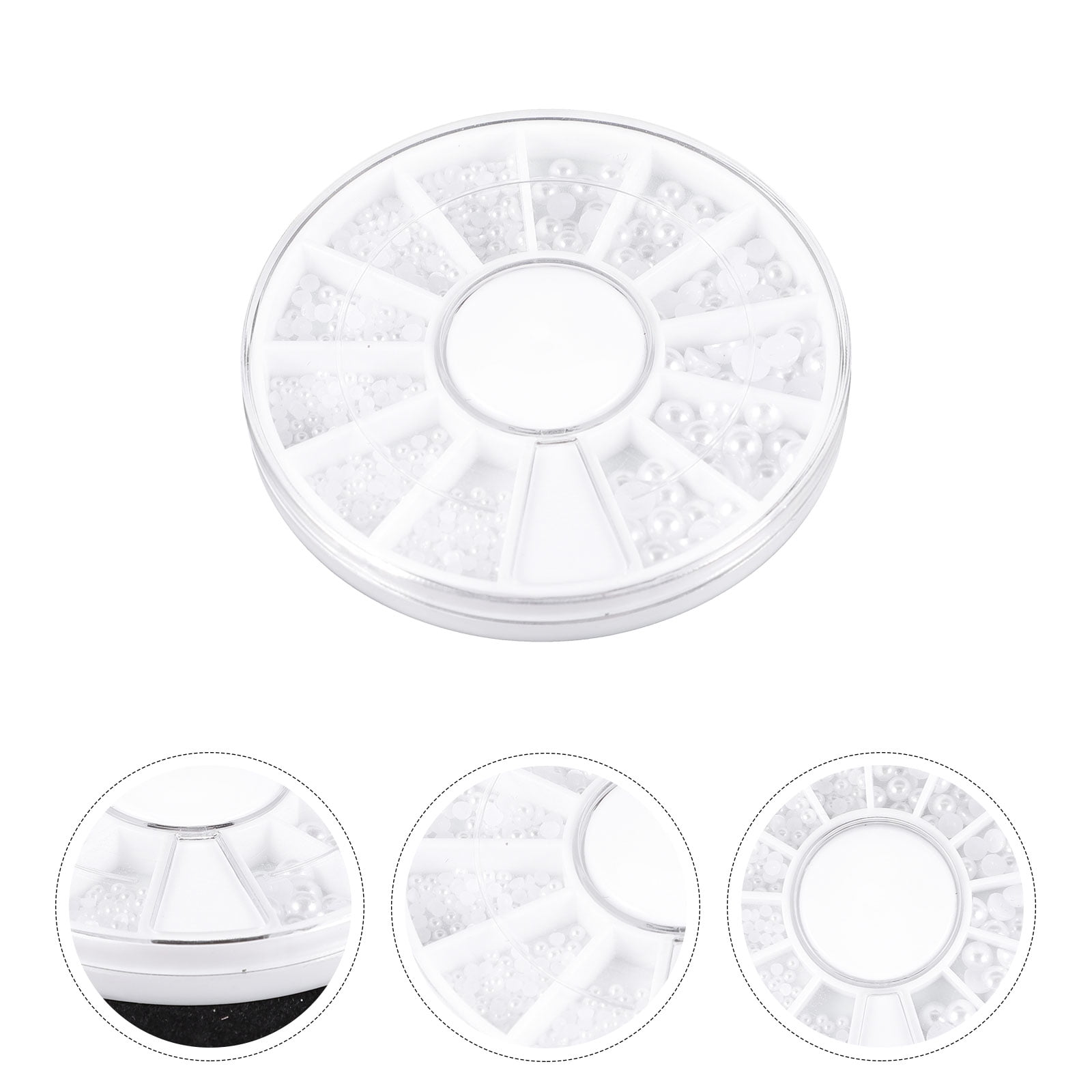 HEATSHAKING White Flat Back Pearls for Crafting Pearl Cabochons 200Pcs ...