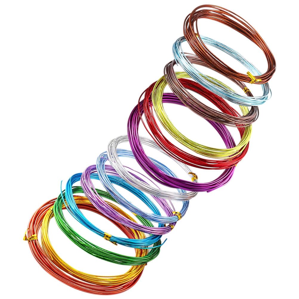 HEATSHAKING Wire for Crafting 12 Rolls Multi-colored 500cm x 0.06in for ...