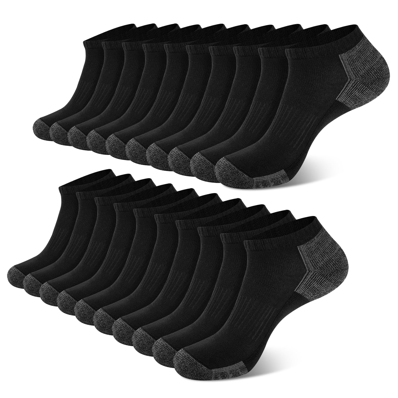 COOPLUS Men's Breathable Athletic Ankle Socks, Low Cut, Sweatproof ...