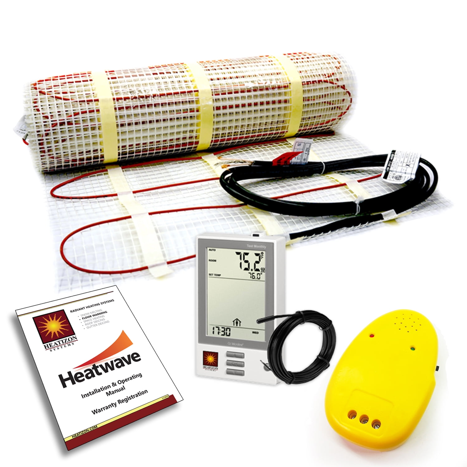 HEATWAVE 70 Sqft 120V Electric Floor Heating System Includes 7-Day/4 ...