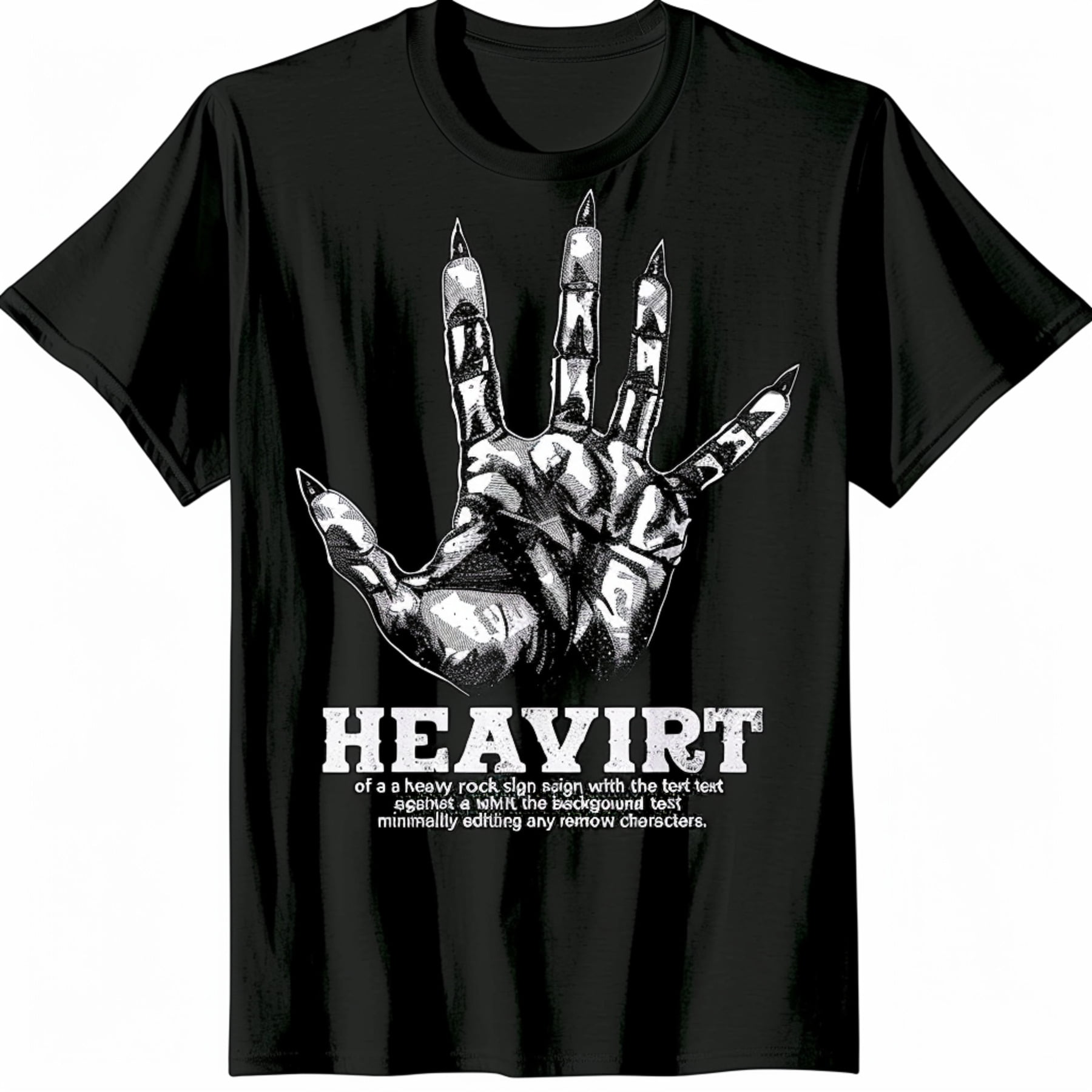 HEAV(elemental Rock Hand Sign T Shirt Embrace the with this bold black ...