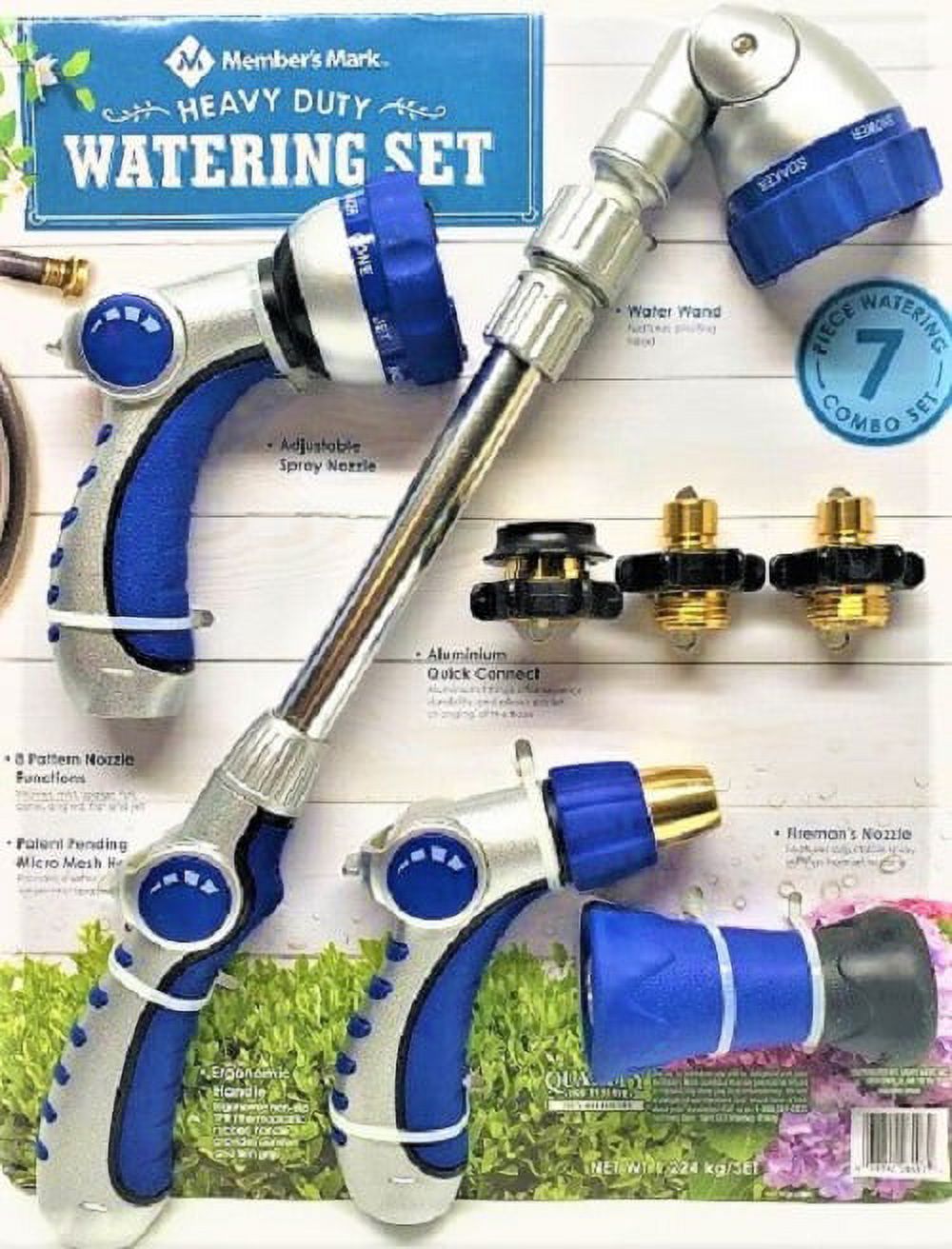 HEAVY DUTY 7 PIECE WATERING COMBO SET - NOZZLES AND WAND - Walmart.com