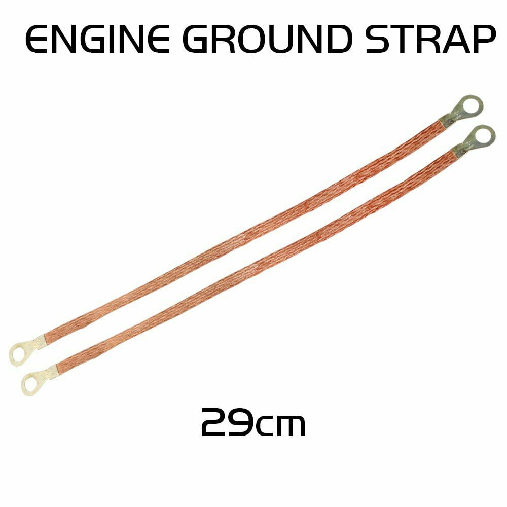 HEAVY DUTY ENGINE BRAIDED GROUND Strap Cables 5/16"Terminal Lugs 11.4 ...