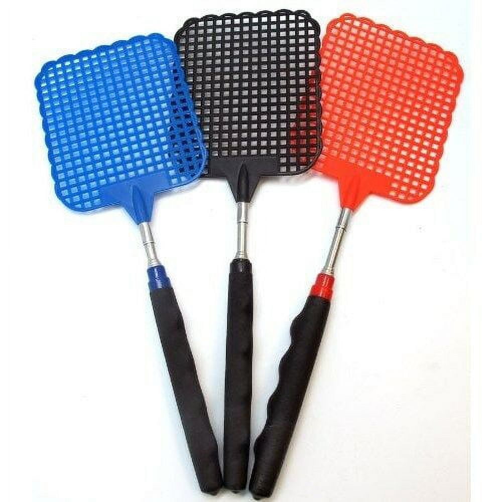 HEAVY DUTY EXTENDABLE FLY SWATTER Plastic Bug Mosquito Insect Killer ...