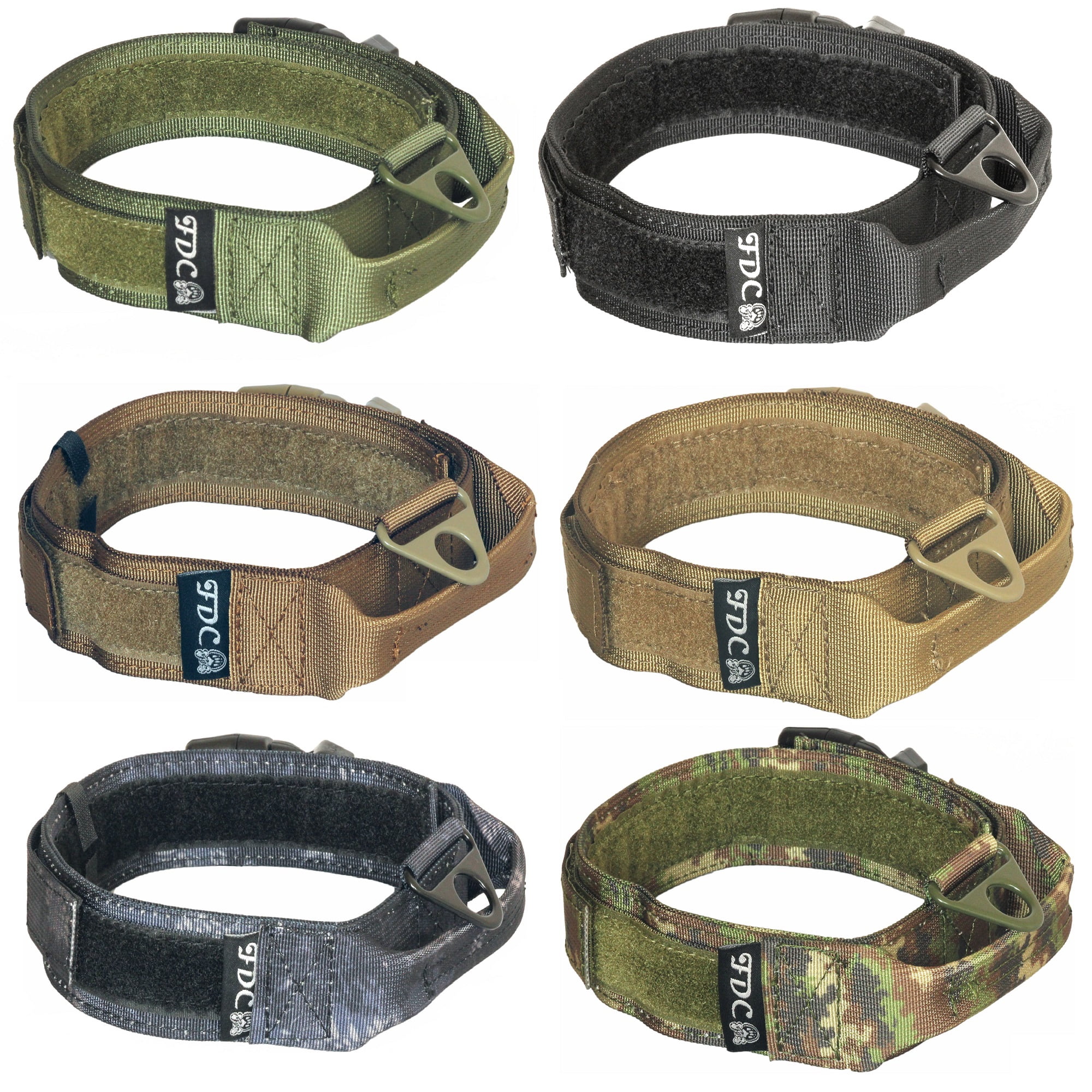 HEAVY DUTY Military Army Tactical Dog Collar HANDLE Width 1.5in Plastic ...