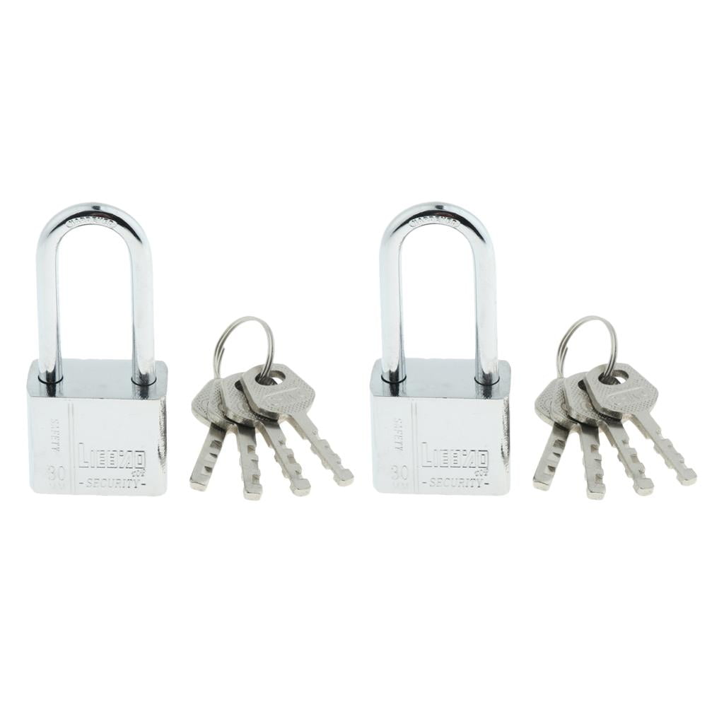 HEAVY-DUTY RUST SHUTTER PADLOCK HIGH SHACKLE lock four KEYS - Walmart.com