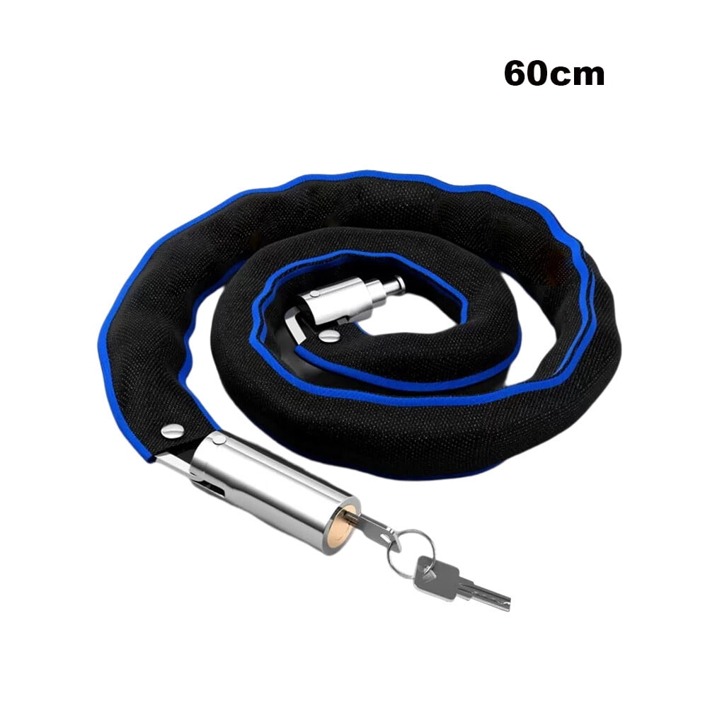 HEAVY DUTY STRONG MOTORCYCLE MOTORBIKE BIKE SECURITY CHAIN AND PADLOCK ...