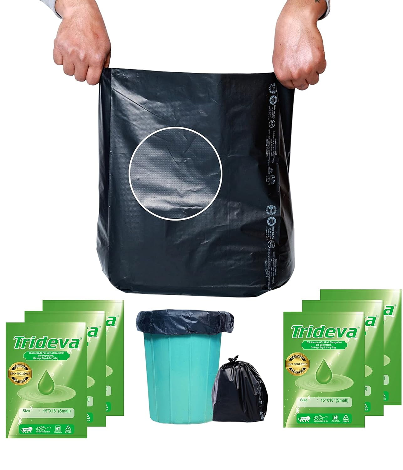 HEAVY DUTY Small Size 15x18 Inch Pack of 6 Black 20 Pcs in Each Pack 75 ...