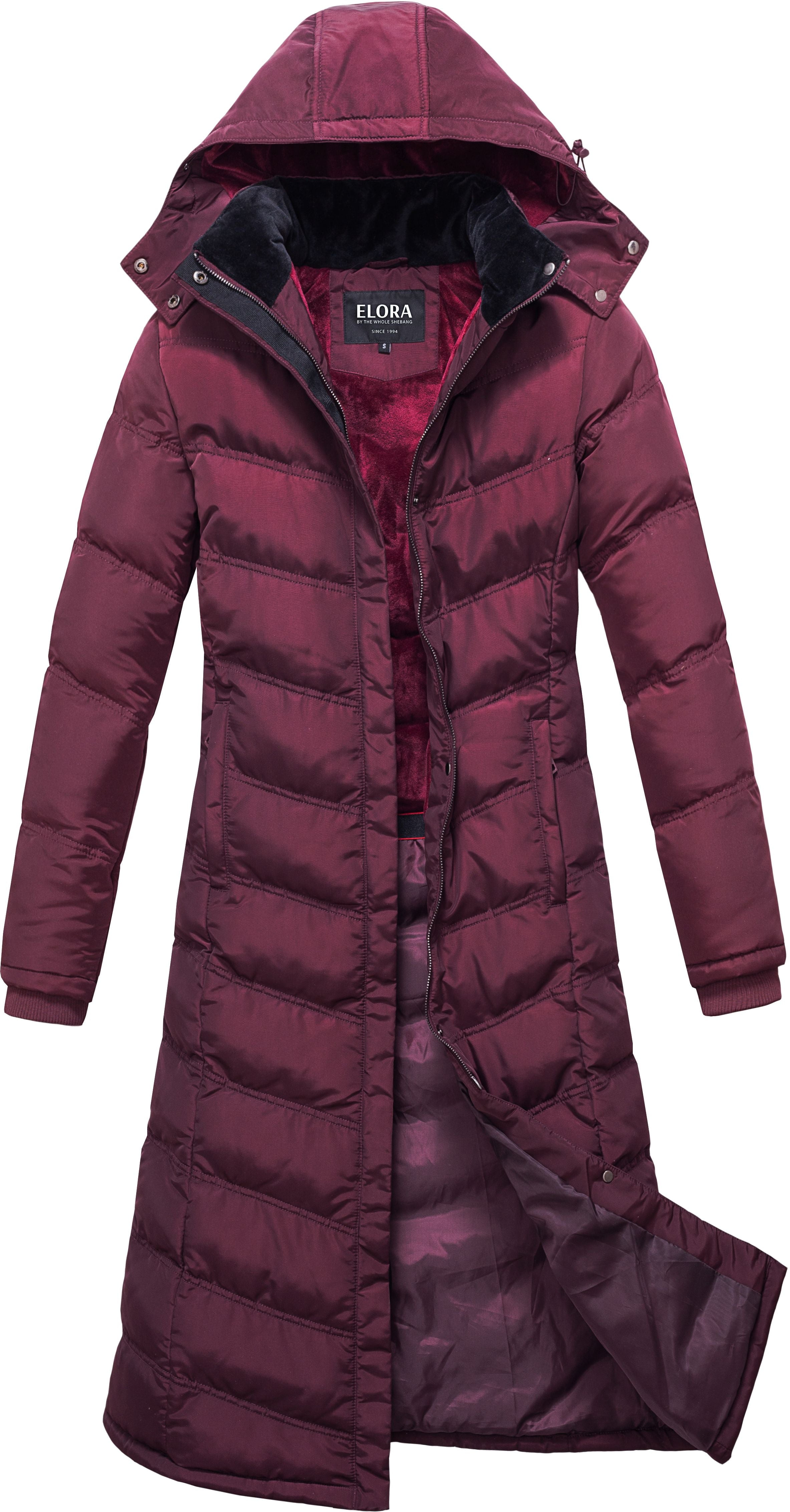 HEAVY Winter Maxi Coat! ELORA Women's Full-Length Hooded Puffer Coat ...