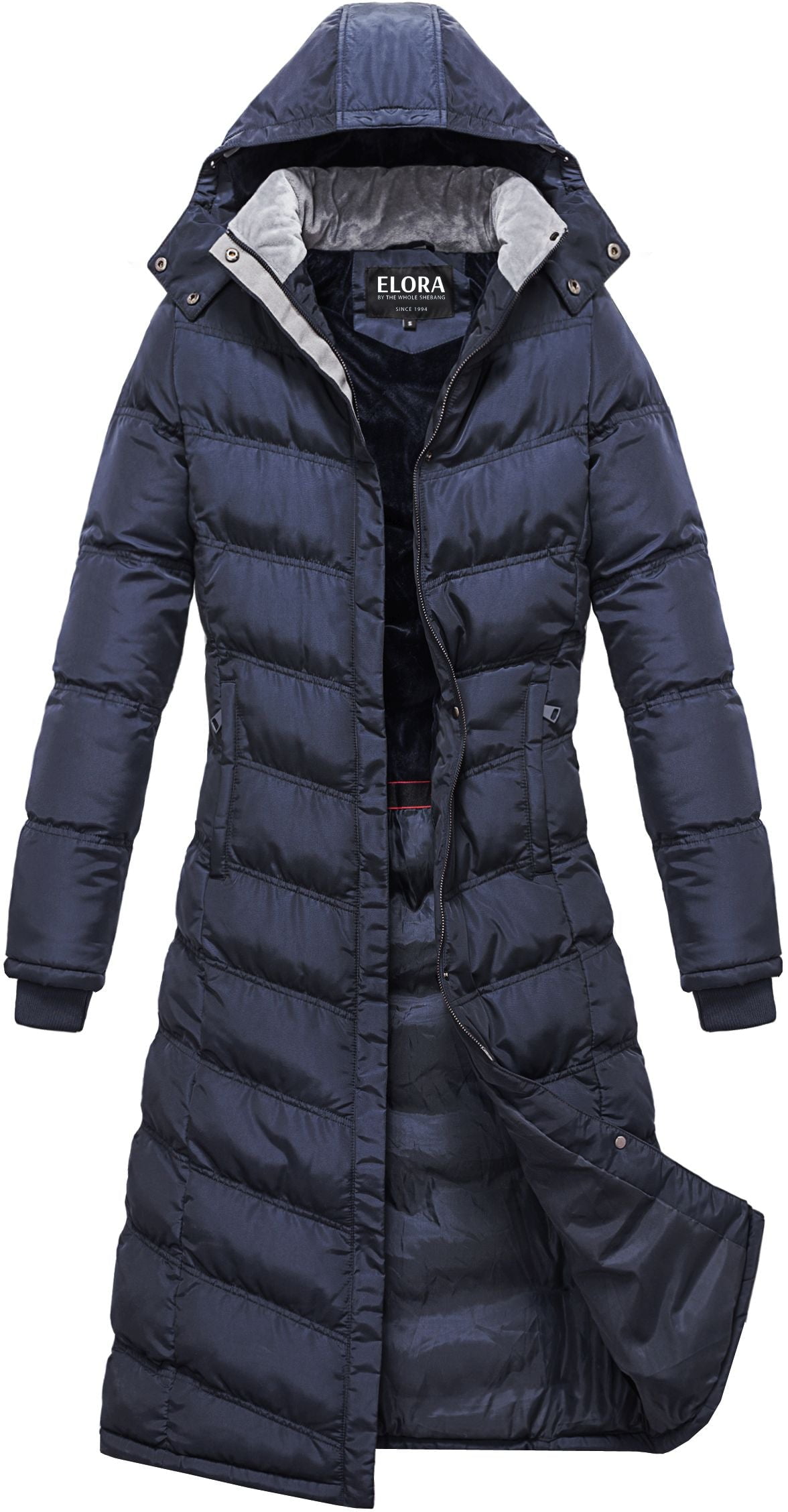 HEAVY Winter Maxi Coat! ELORA Women's Full-Length Hooded Puffer Coat ...