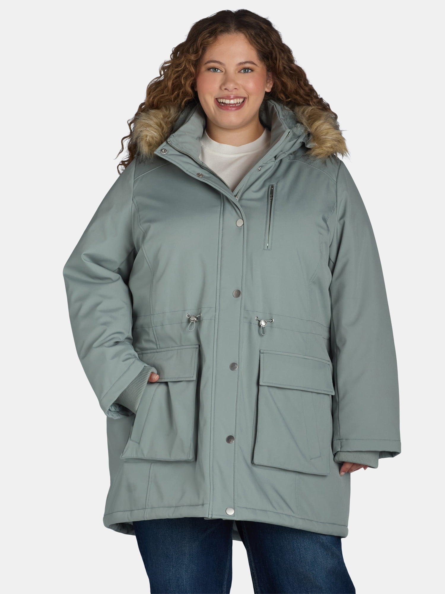 Time and Tru Women's and Women's Plus Heavyweight Anorak Jacket with ...