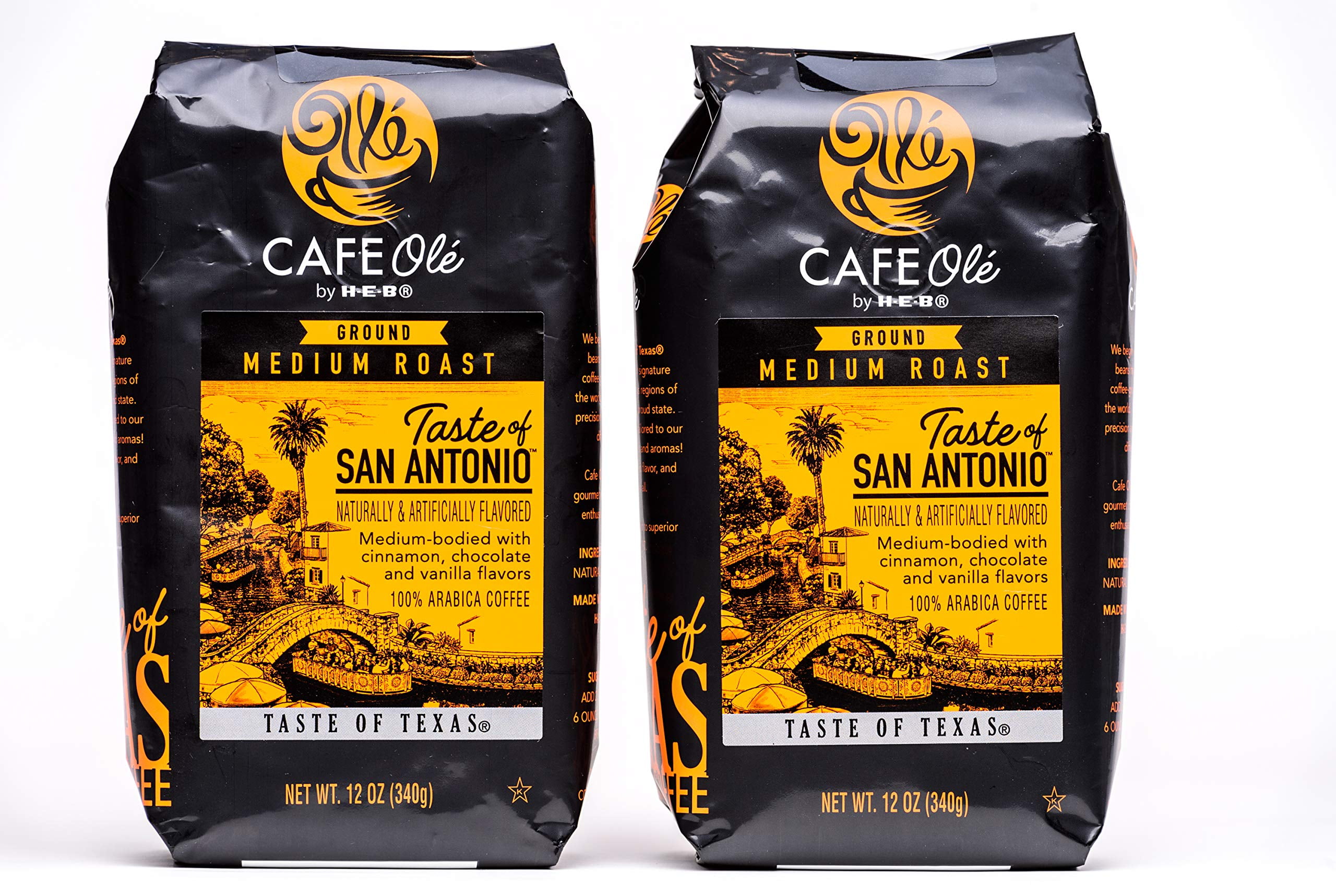HEB Cafe Ole Ground Coffee 12 Oz Bag (Pack of 2) (Taste of San Antonio ...