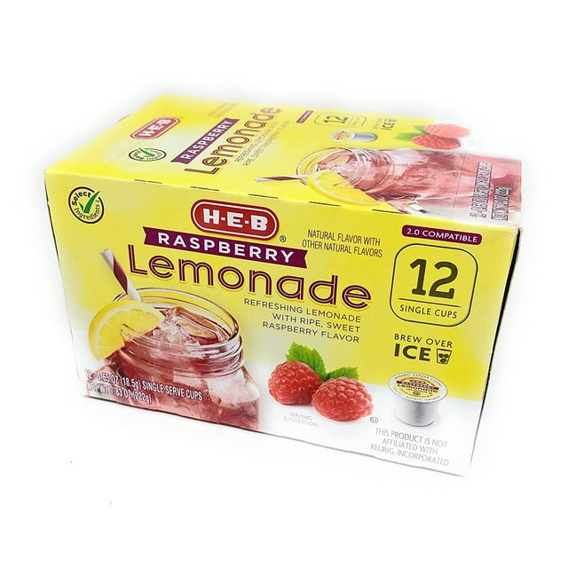 HEB Raspberry Lemonade Single Serve Pods - Box of 12 - Walmart.com