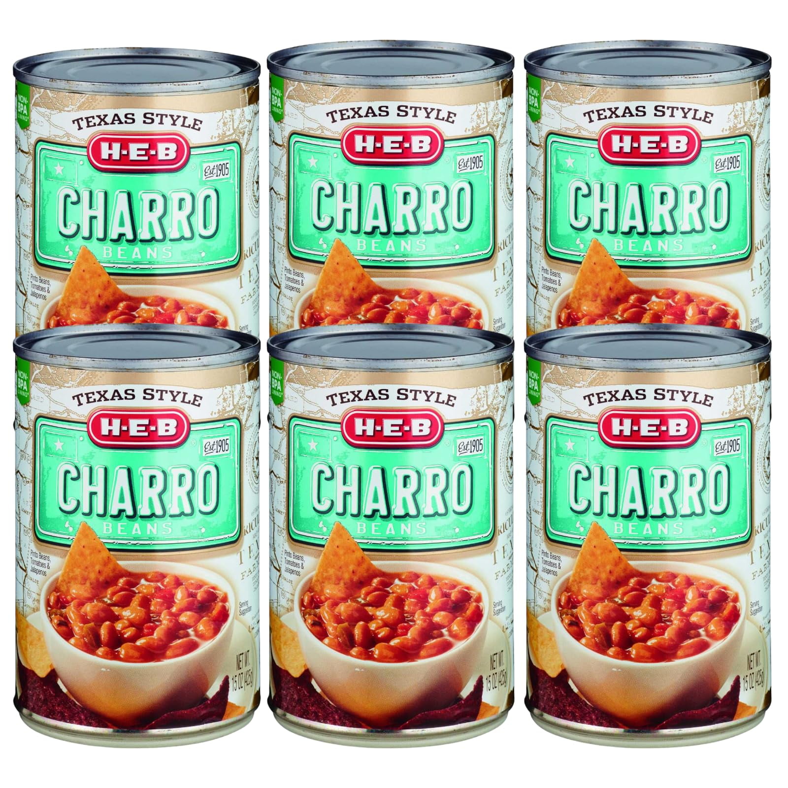 HEB Texas Style Charro Beans 15 Oz Can (Pack of 6) - Walmart.com