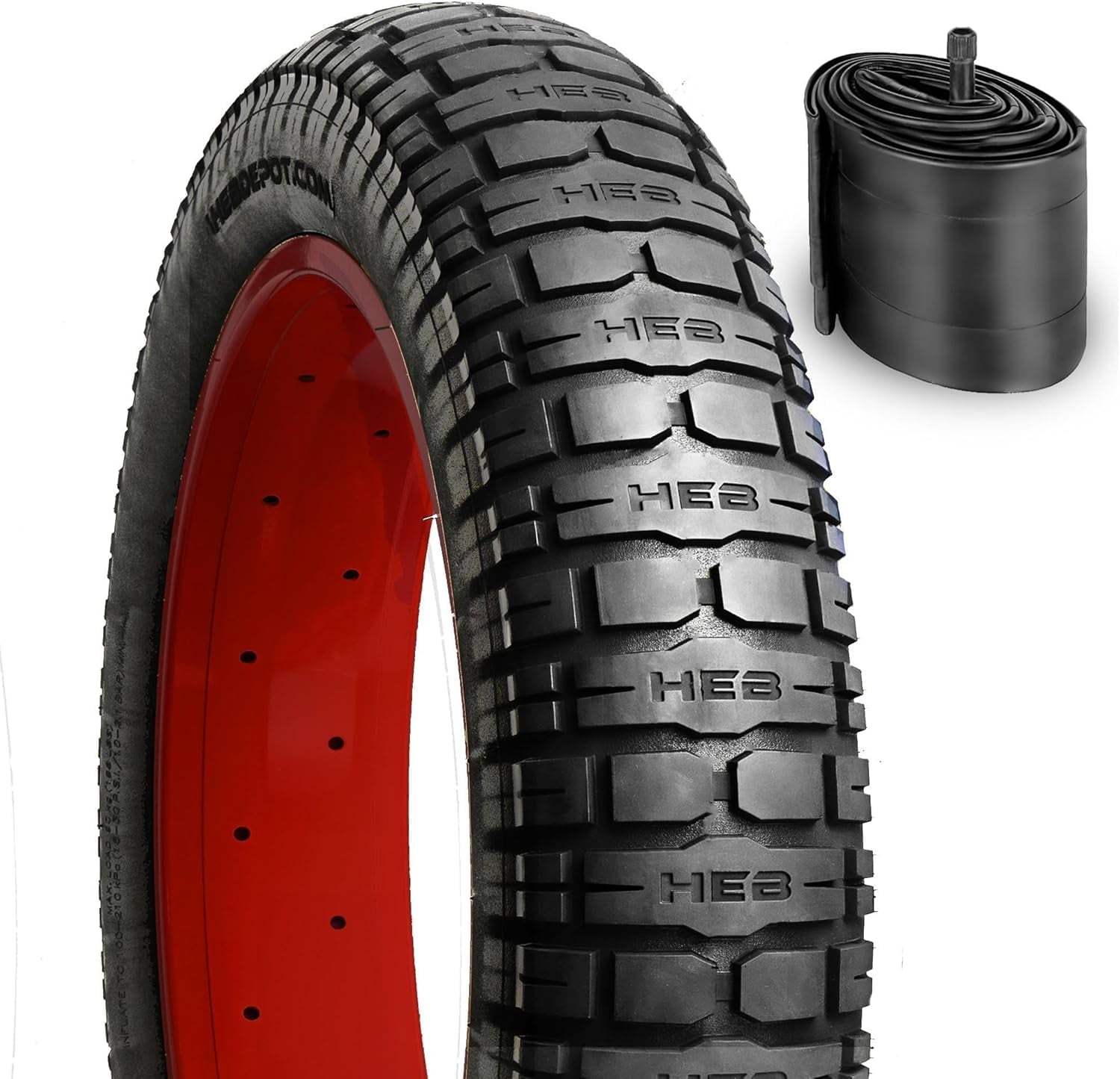 HEB VIPERESS 26x4 Bike Tire + Tubes - Fat Tire for Ebike MTB, Heavy Duty High-Performance E-Bike ...