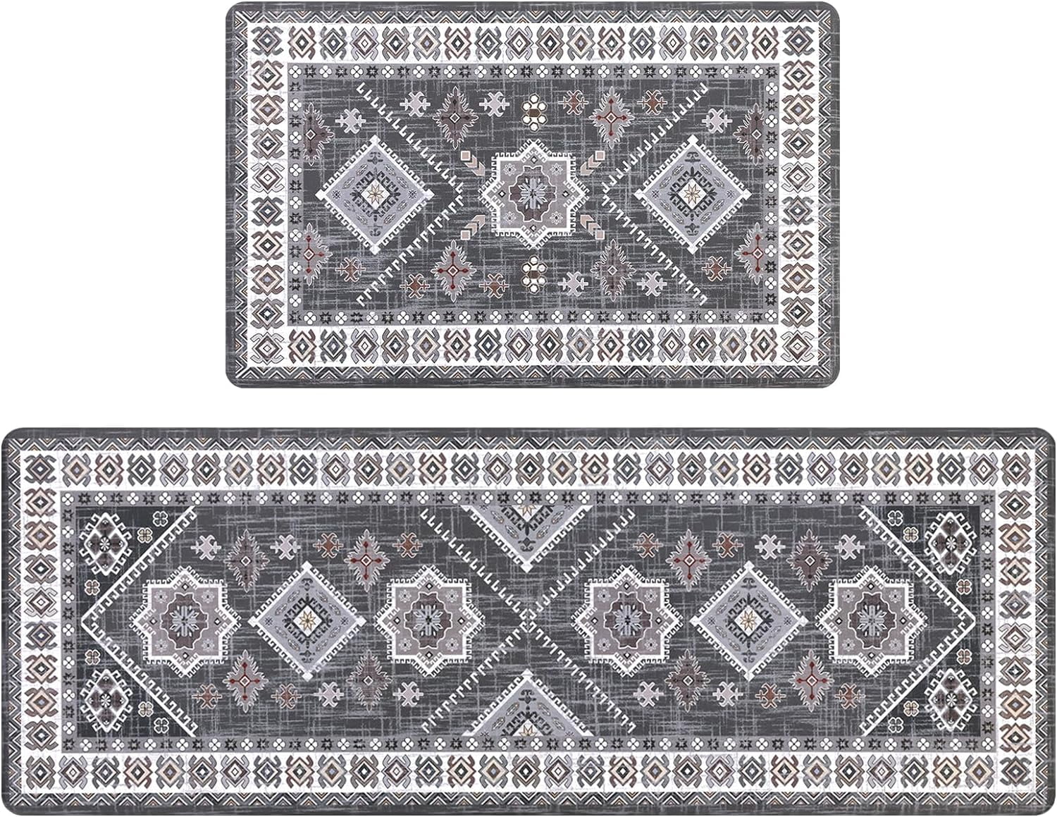 HEBE Anti Fatigue Kitchen Rug Sets 2 Piece Non Slip Kitchen Rugs and ...