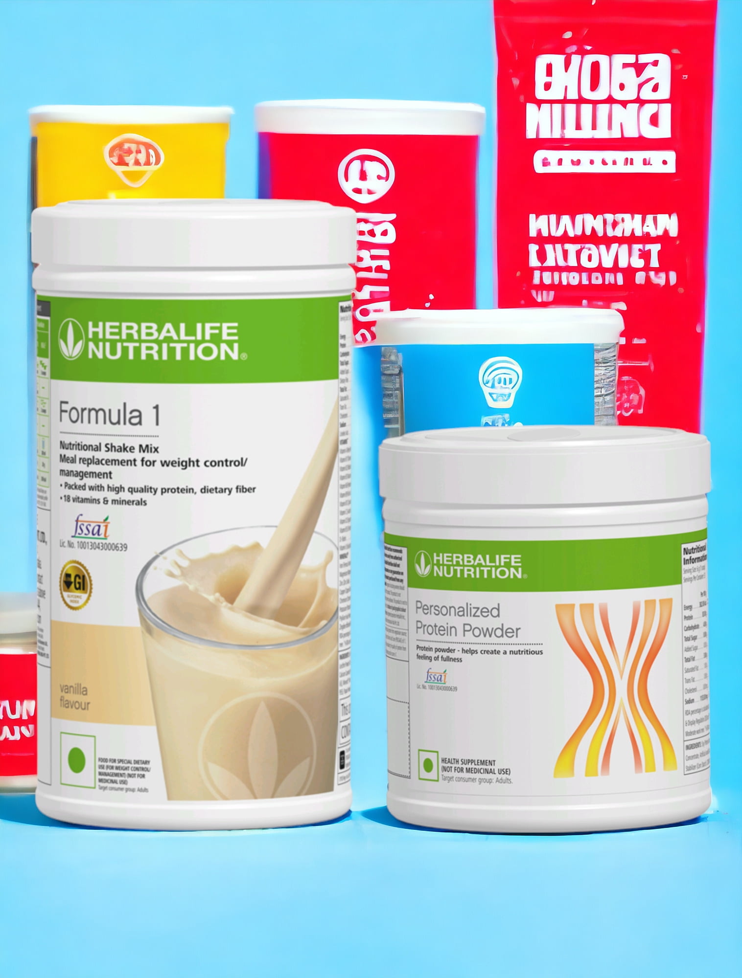 HEBLIFE Nutrition Shake Mix-VANILLA AND PROTEIN POWDER-200GM (PACK OF 2 ...