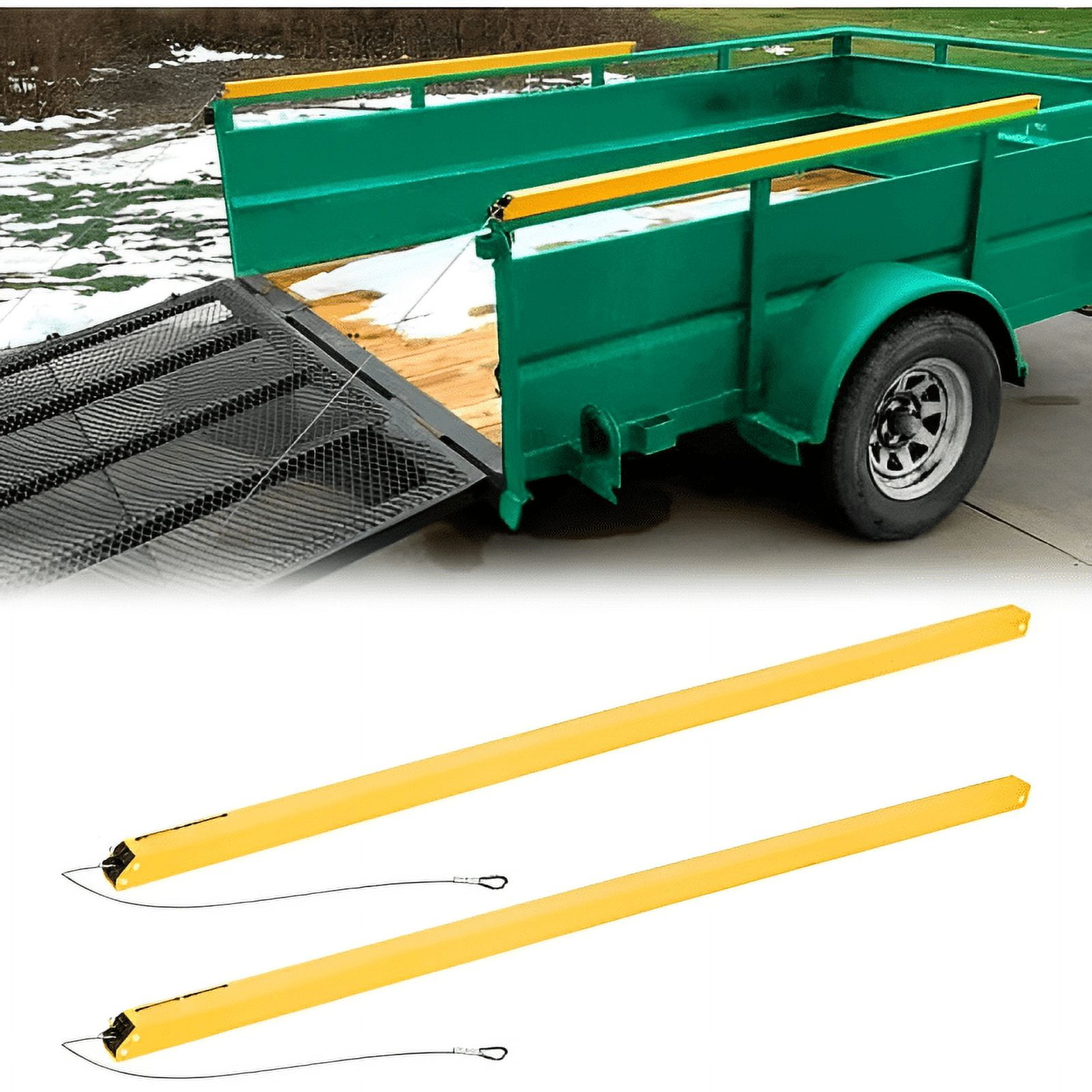 Hecasa Tailgate Lift Assist System 2 Sided Utility Trailer Ramp 400lbs Load Capacity
