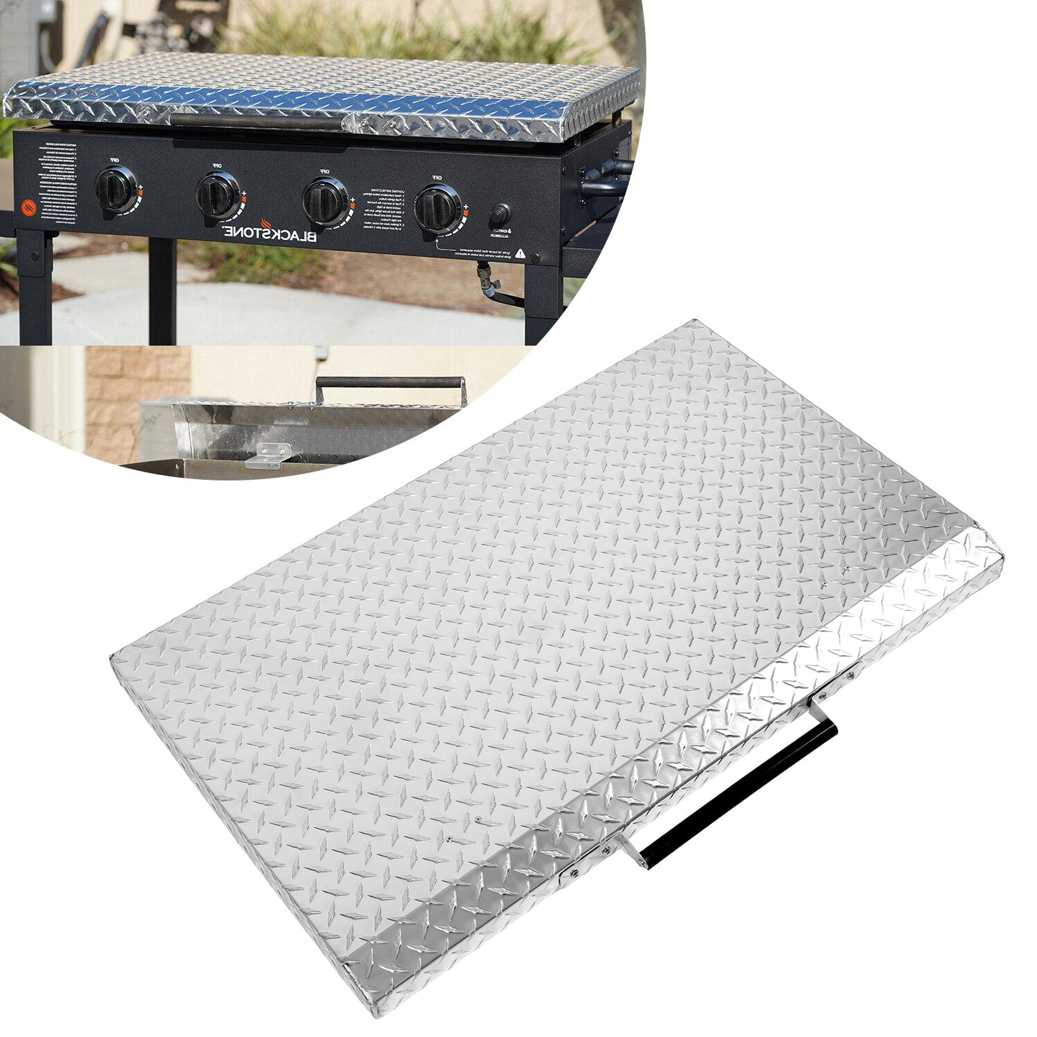 "HECASA 36"" Griddle Grill Cover with Heatproof Steel Handle, Suitable ...