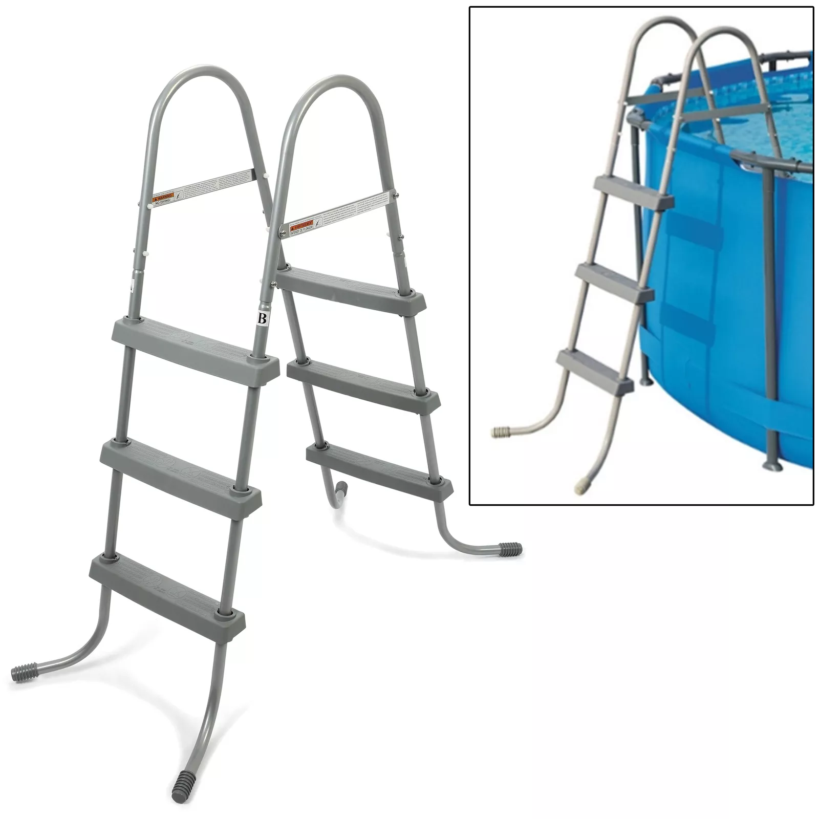HECASA Above Ground Swimming Pool Ladder for 36" Wall Height Pools ...