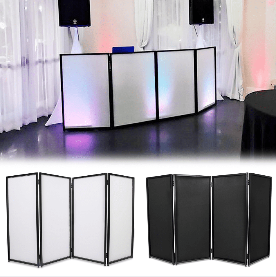 HECASA Foldable DJ Facade Table 19.5 x 39 x 44 Inch DJ Event Facade ...