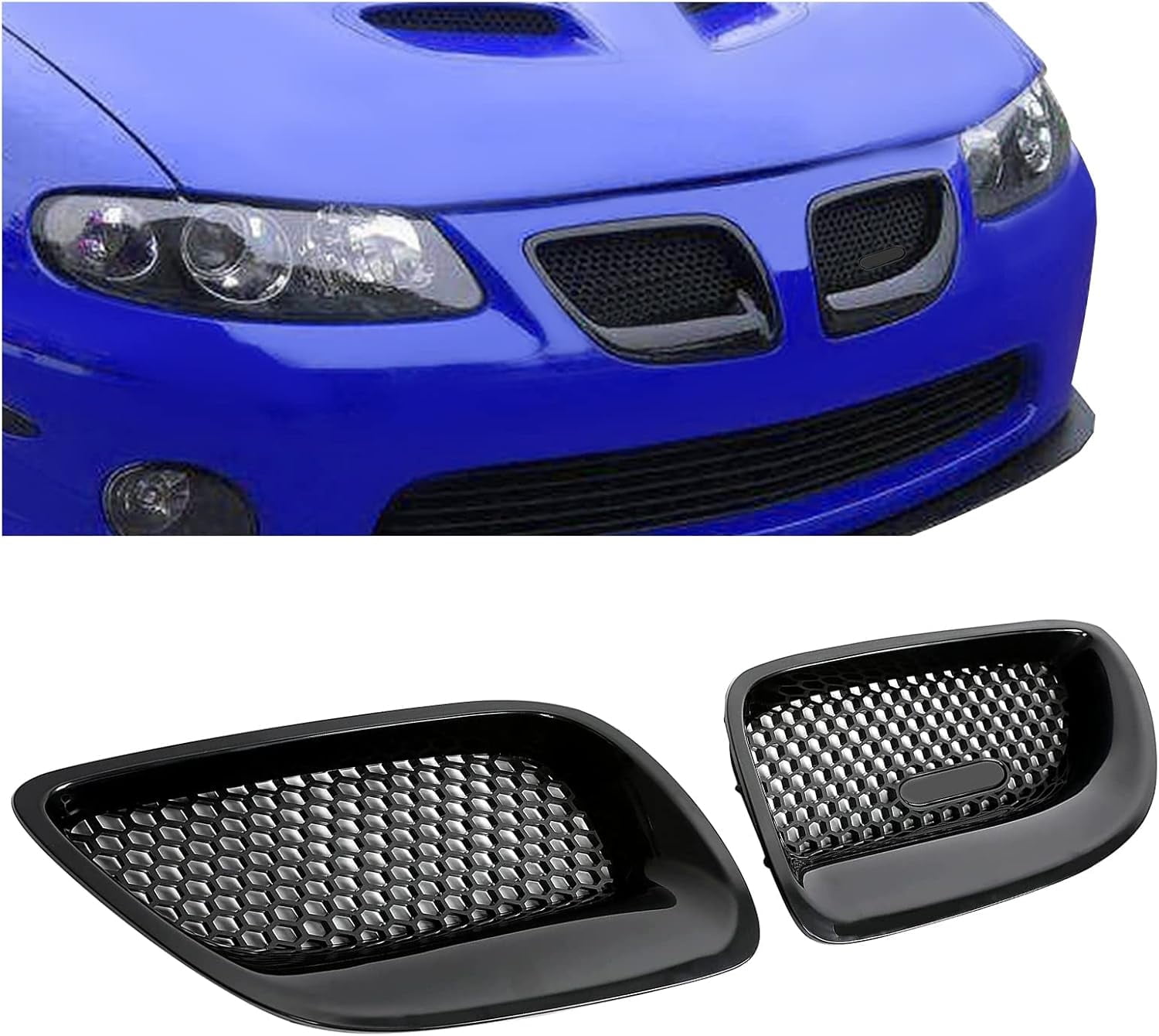 HECASA Front Bumper Kidney Grilles Compatible with 2004-2006 Pontiac ...