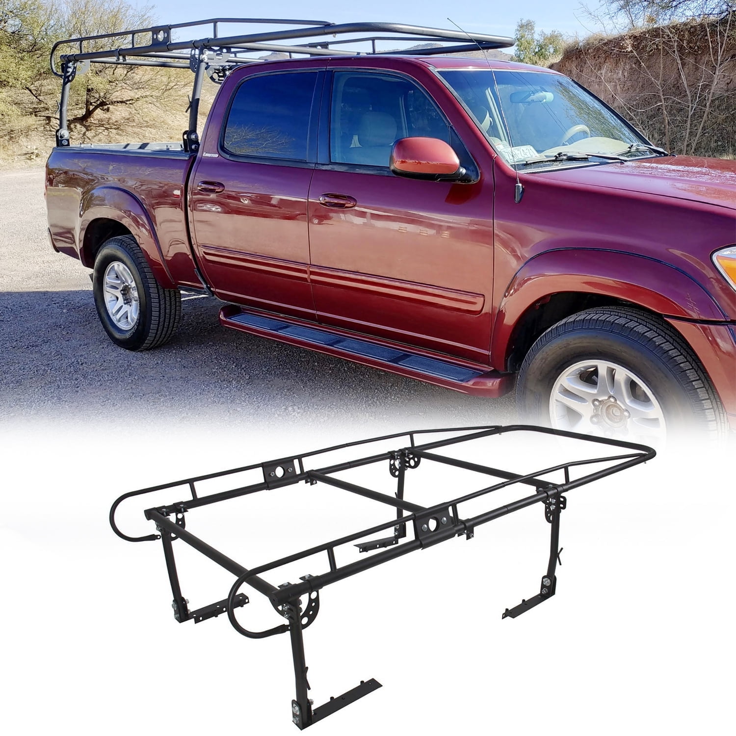 "HECASA Universal 60"" Adjustable Truck Rack, 1000 lbs Capacity, Full ...