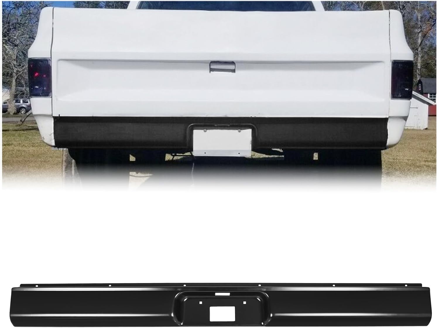 HECASA Rear Roll Pan License Plate Compatible with 1973-1987 Chevy GMC ...
