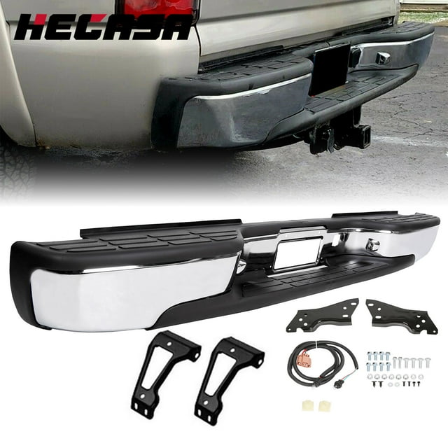 HECASA Chrome Rear Step Bumper for 1999-2007 GMC Sierra/Chevrolet ...