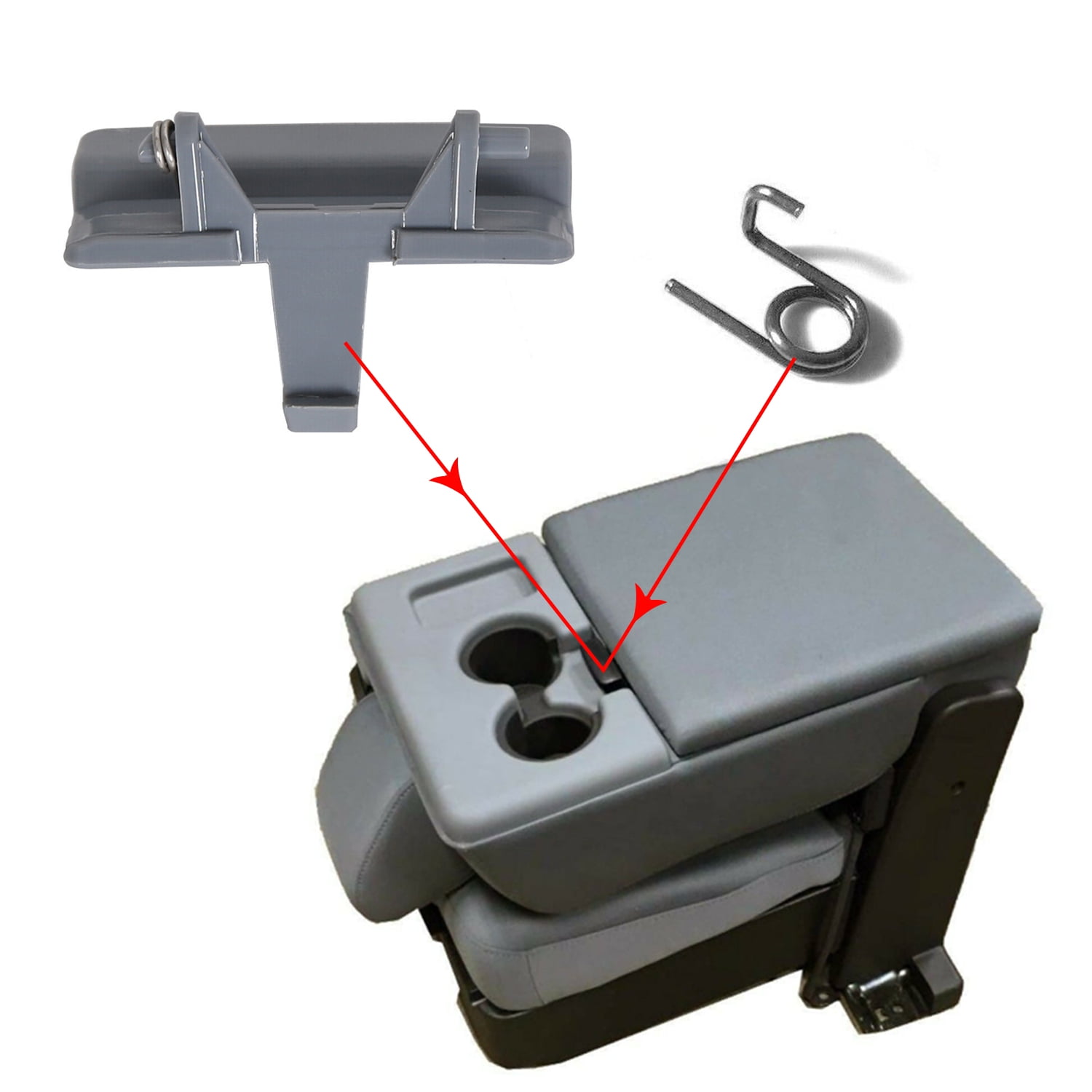 HECASA Seat Lid Center Console Jump for 2010-2018 Ford F150 ABS Plastic ...