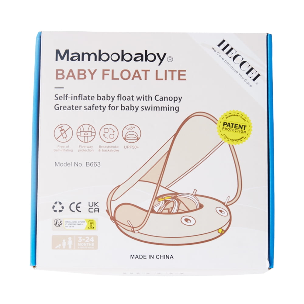 HECCEI Baby Floats Pool with Canopy Non-inflatable Mambobaby Float for ...