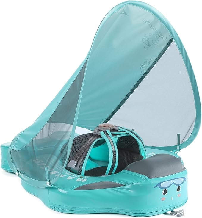 HECCEI Mambobaby Float with Canopy Non Inflatable Pool Swim Float ...