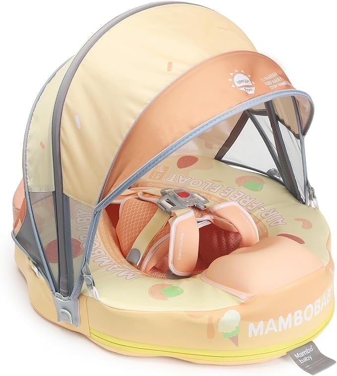 HECCEI Mambobaby Float with Canopy Non Inflatable Pool Swim Float ...