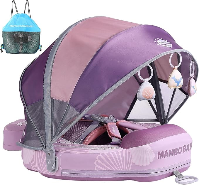 HECCEI Mambobaby Float with Canopy Non Inflatable Pool Swim Float ...