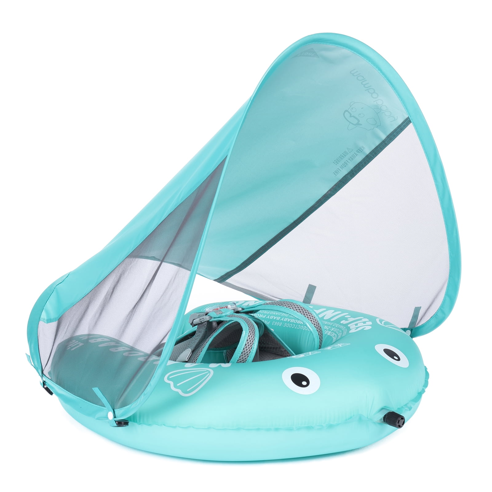 HECCEI Mambobaby Float with Sun Canopy Self-inflatable For 3-24 Months ...