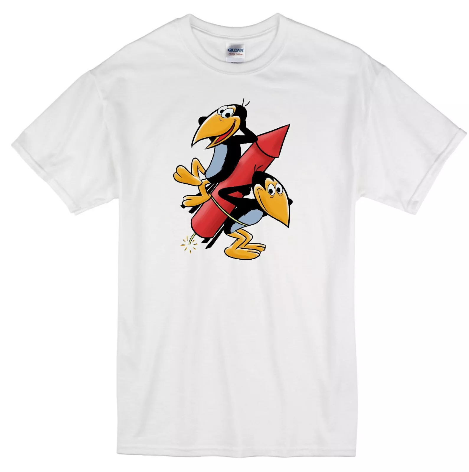 HECKLE AND JECKLE CARTOON MAGPIES COMEDY CROWS VINTAGE RETRO TV T-SHIRT ...