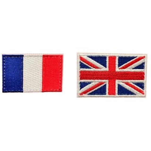 HEDi Dual Collectors Velcro Patches - France & Great Britain Flags - Walmart.com