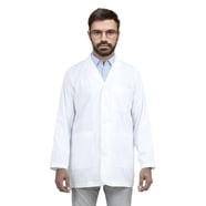 Men's Classic Length Lab Coat, White - Walmart.com