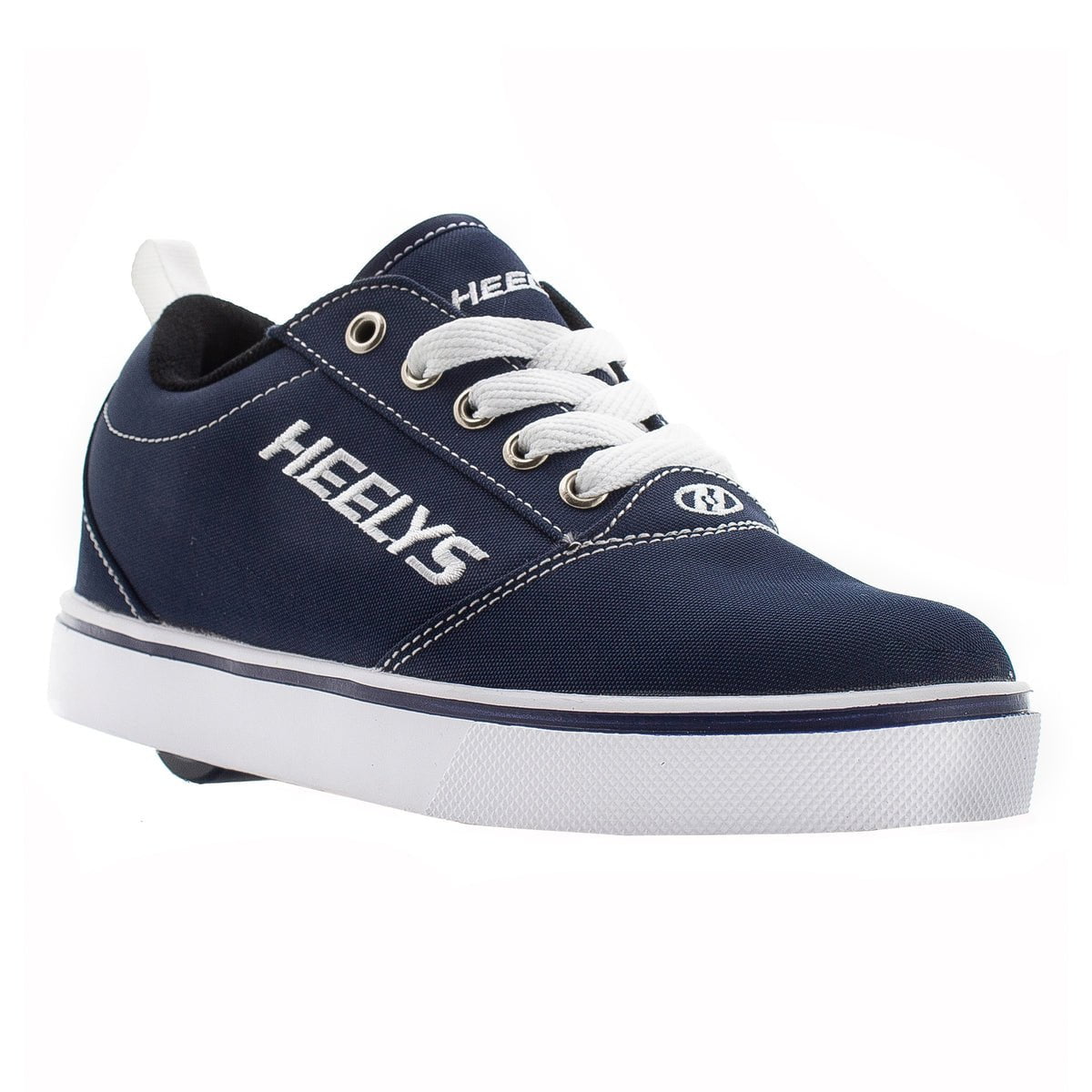 HEELYS Kids Pro 20 Wheeled Shoes Navy White Canvas Lace Closure Size 1 ...