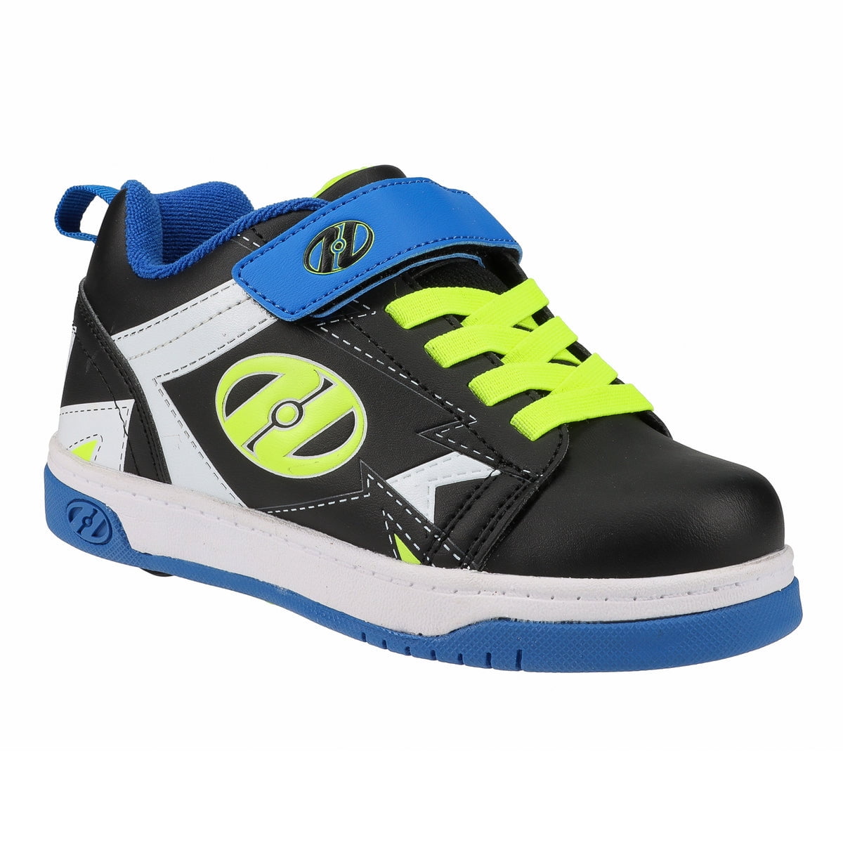 HEELYS Unisex Kids' Dual Up X2 Wheeled Shoe Black/Blue/White/Neon Green ...