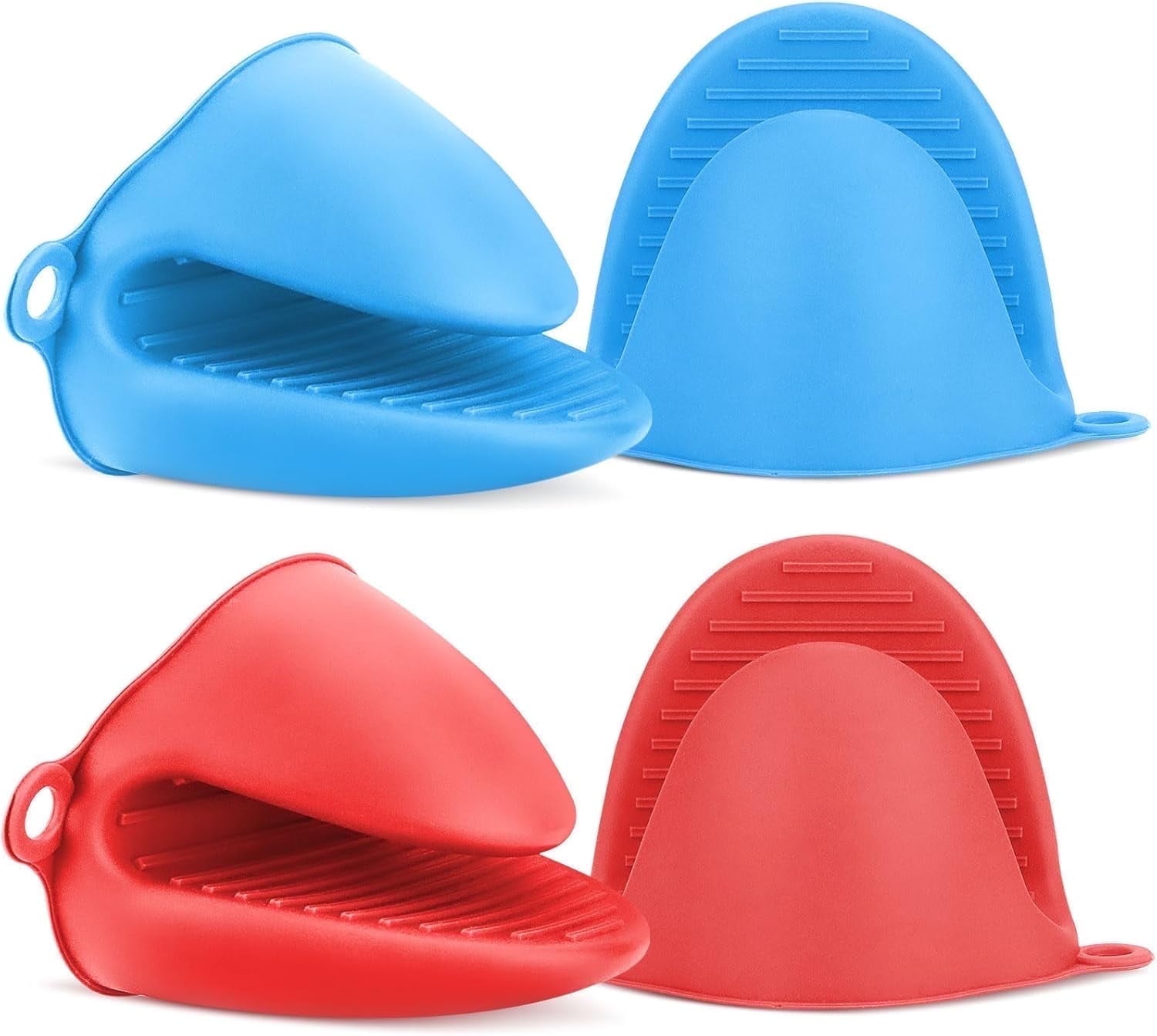 HEETLY 2 Pairs Silicone Cooking Pinch Grips Oven Mitts Potholder for ...