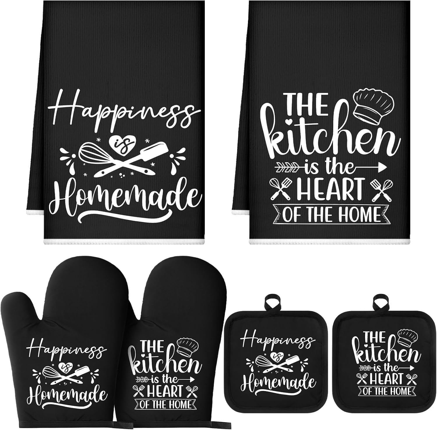 HEETLY Farmhouse Kitchen Decor Set, 6-Piece, Oven Mitts - Walmart.com
