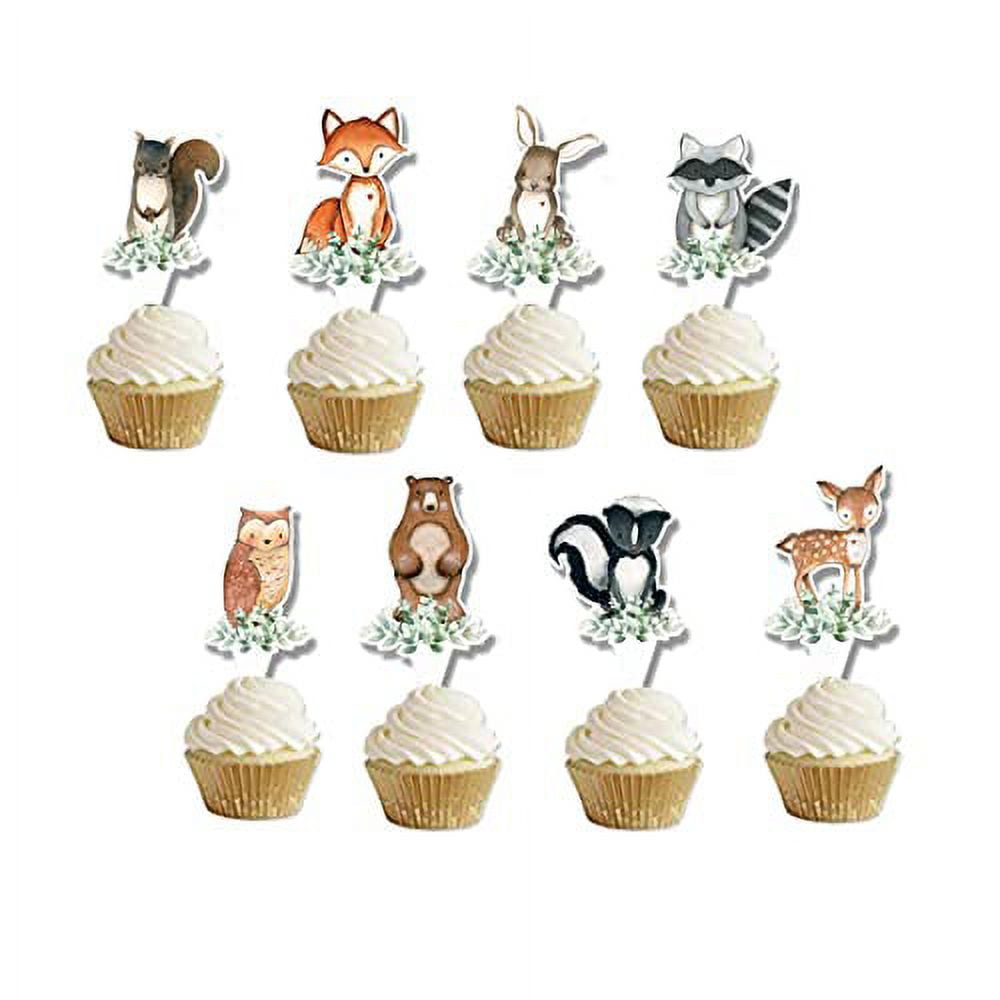 HEETON Woodland Party Cupcake Topper Woodland Baby Shower Welcome Baby ... HEETON Woodland Party Cupcake Topper Woodland Baby Shower Welcome Baby ...