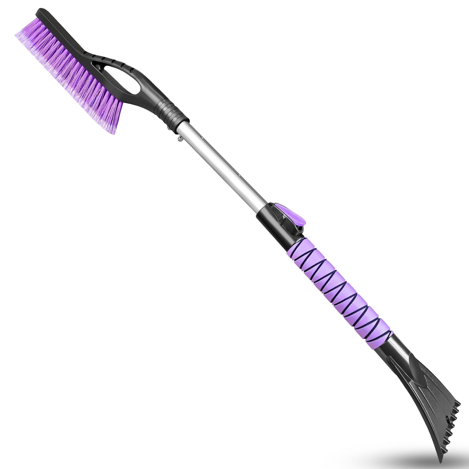 HEEYA, 33" Extendable Ice Scraper and Snow Brush, Scratch-Free Polished ...