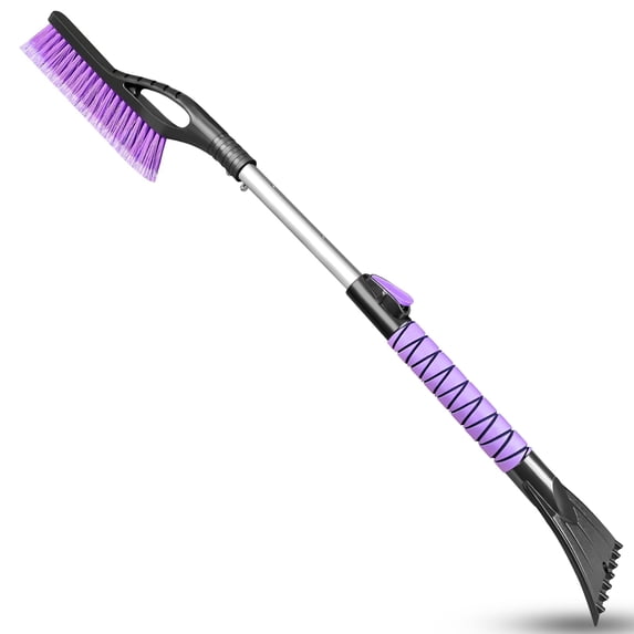 HEEYA, 33" Extendable Ice Scraper and Snow Brush, Scratch-Free Polished ...