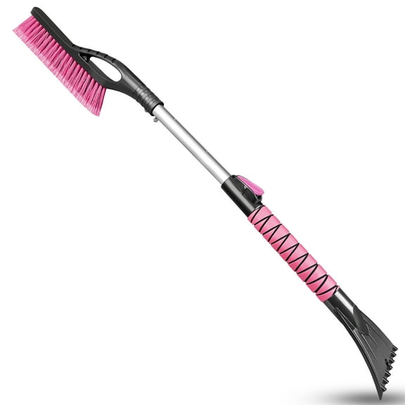 nzhaoha 2-in-1 Extendable Car Ice Scraper & Snow Brush, Detachable with ...